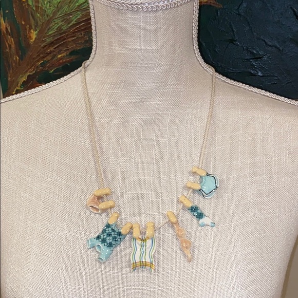 Daina | Jewelry | Vintage 984 Clothesline Necklace Ceramic | Poshmark